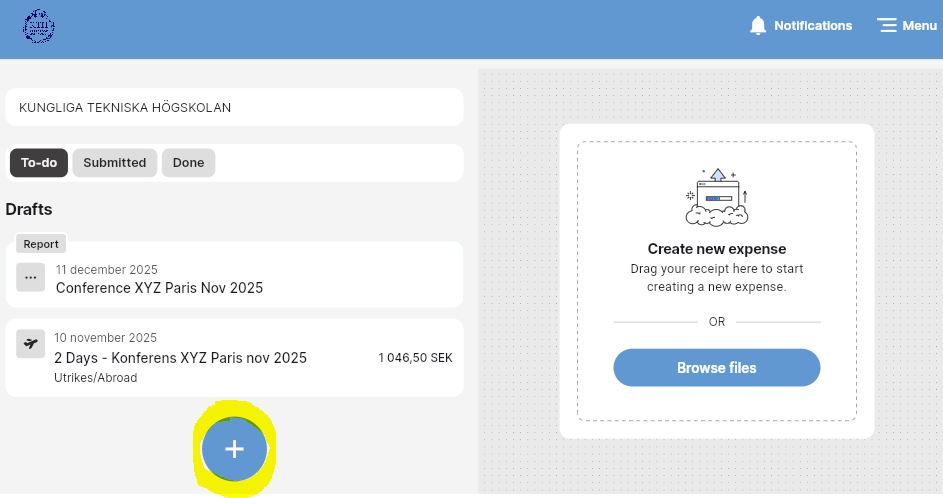 How to register domestic allowances (per diem) | KTH Intranet