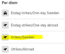 How to register domestic allowances (per diem) | KTH Intranet