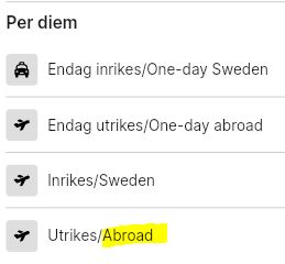 How to register allowance (per diem) abroad – trip by plane or boat ...